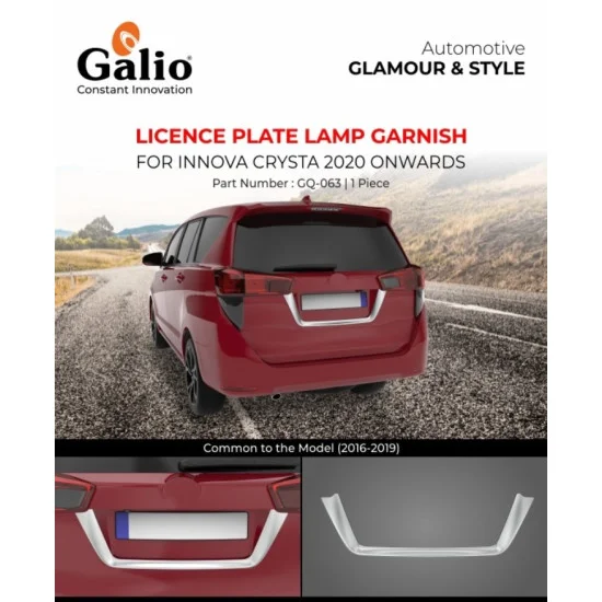 Buy Toyota Innova Crysta Licence Plate Lamp Chrome Car accessories ...