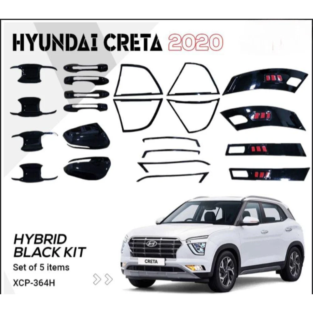 Buy Hyundai Creta Hybrid Black Combo Kit Car Accessories ...