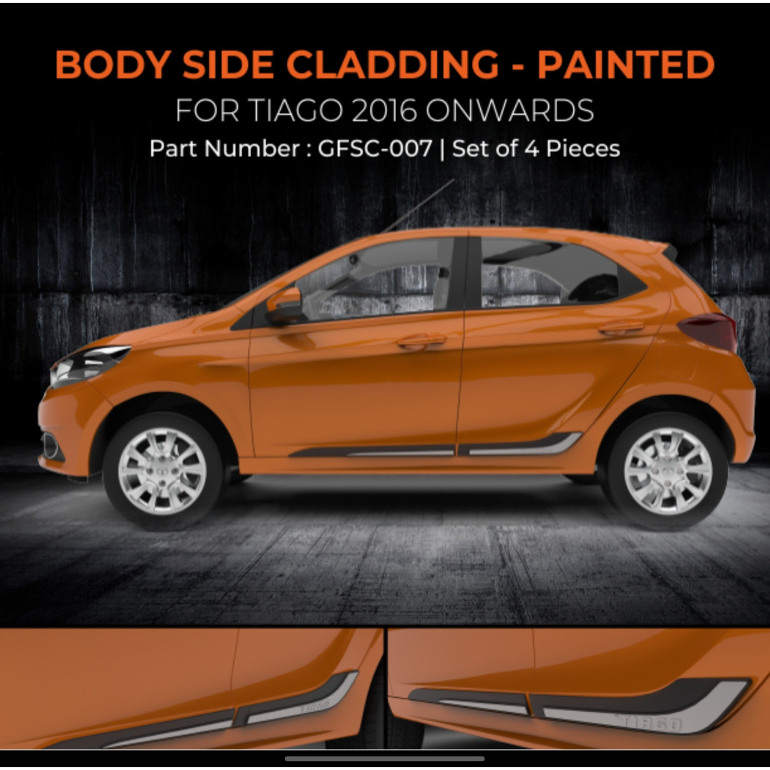 Buy Tata Tiago Door Side Clading Car Accessories Online Shopping ...