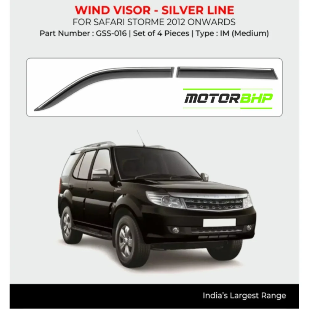 Buy Tata Safari Storme (2012 Onwards) Window Rain Visor Accessories ...