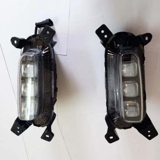 Buy Kia Seltos 3 Lenses LED Front DRL Fog Light with Matrix ...
