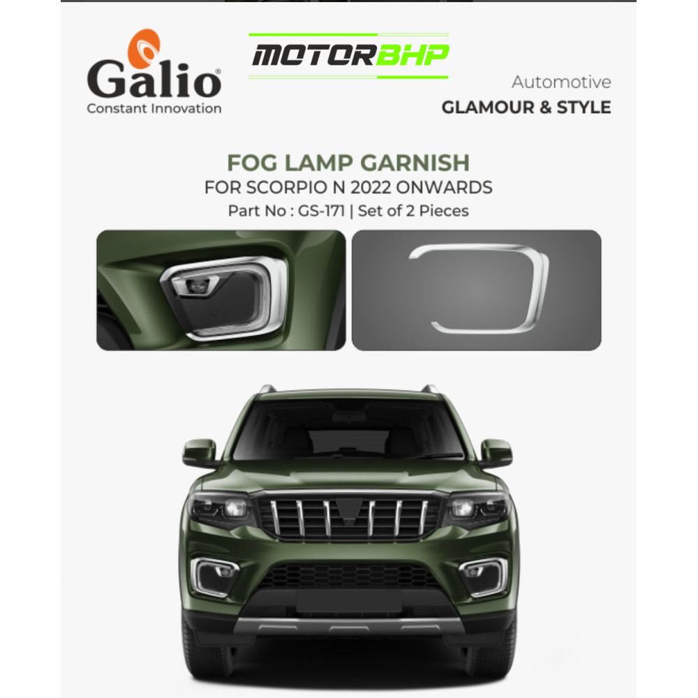 Buy Mahindra Scorpio N Fog Lamp Chrome Garnish Car Accessories ...