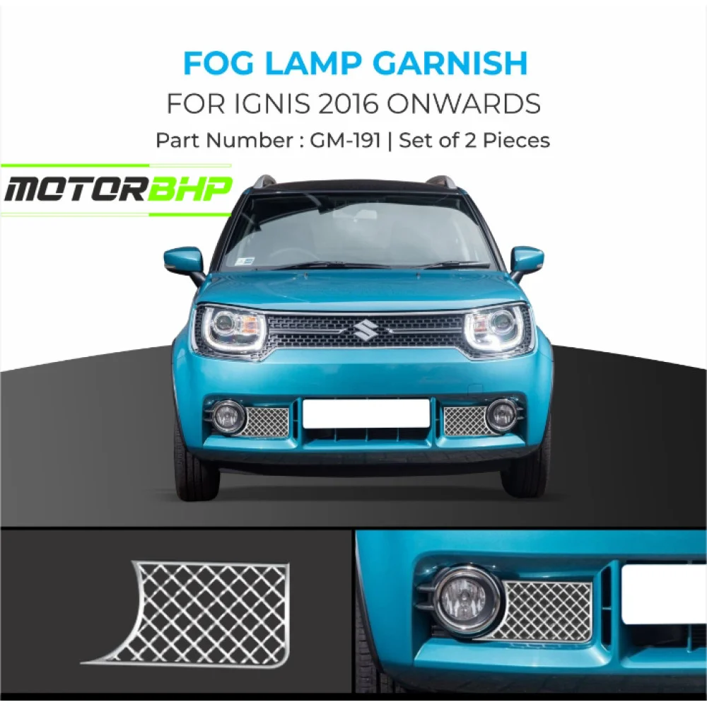 Buy Maruti Suzuki Ignis Fog Lamp Chrome Garnish Car Accessories ...