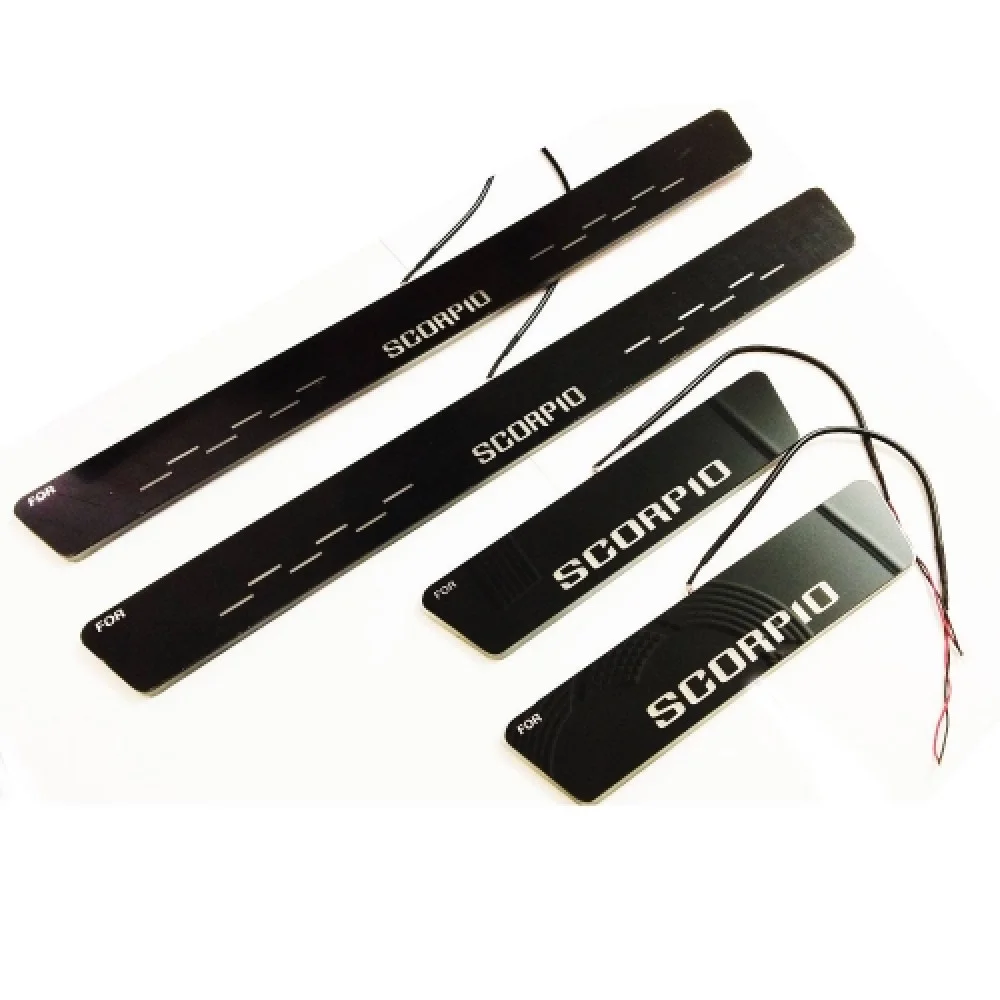 Buy Mahindra Scorpio LED Foot Step Black Glossy Car Accessories ...