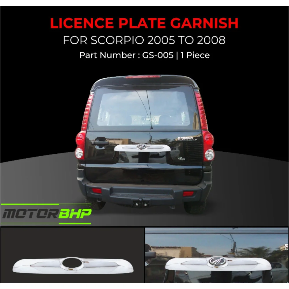 Buy Mahindra Scorpio Licence Plate Garnish Car Accessories ...