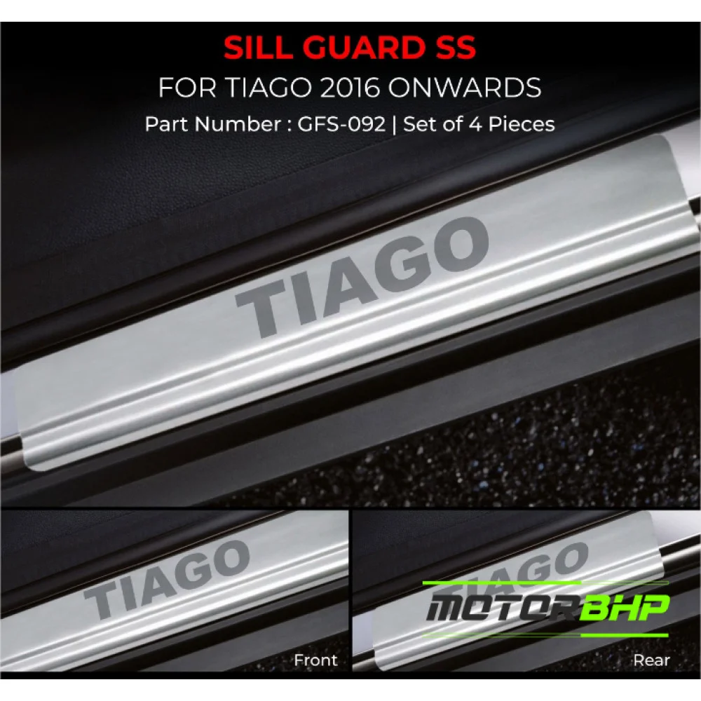 Buy Tata Tiago Stainless Steel Sill Guard Foot Step Car Accessories ...