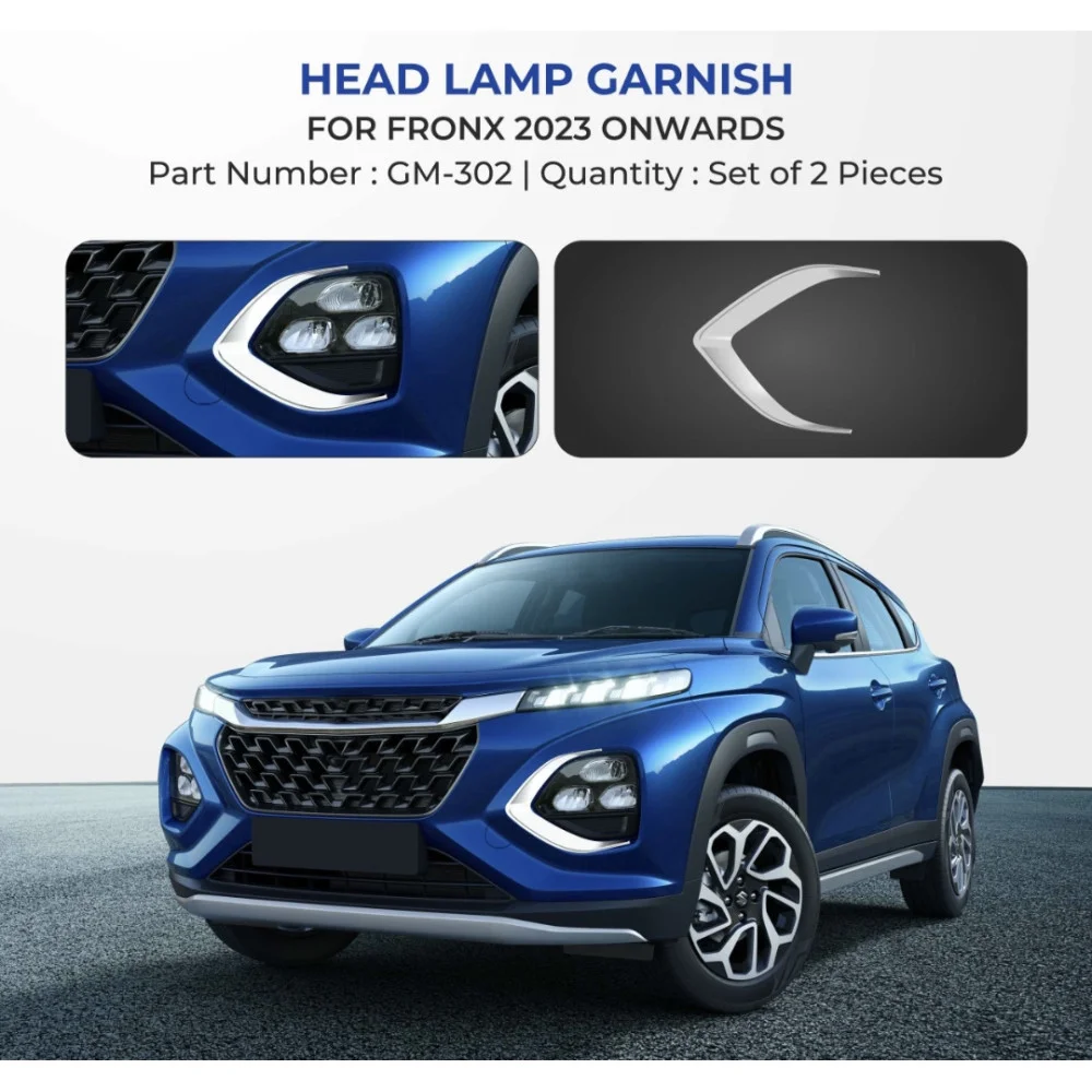 Buy Maruti Suzuki Fronx Head Lamp Chrome Car Accessories ...