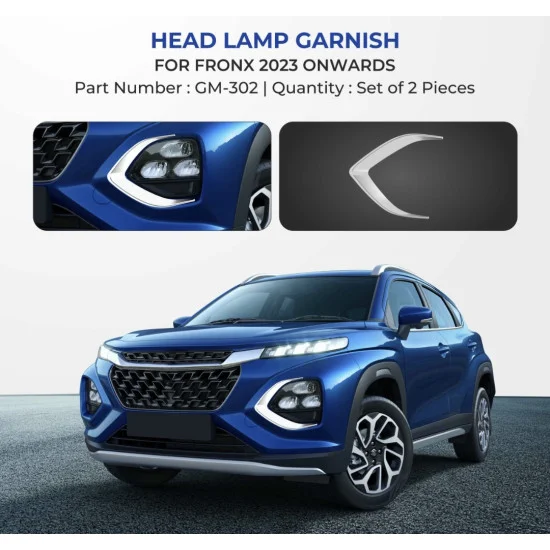 Buy Maruti Suzuki Fronx Head Lamp Chrome Car Accessories ...