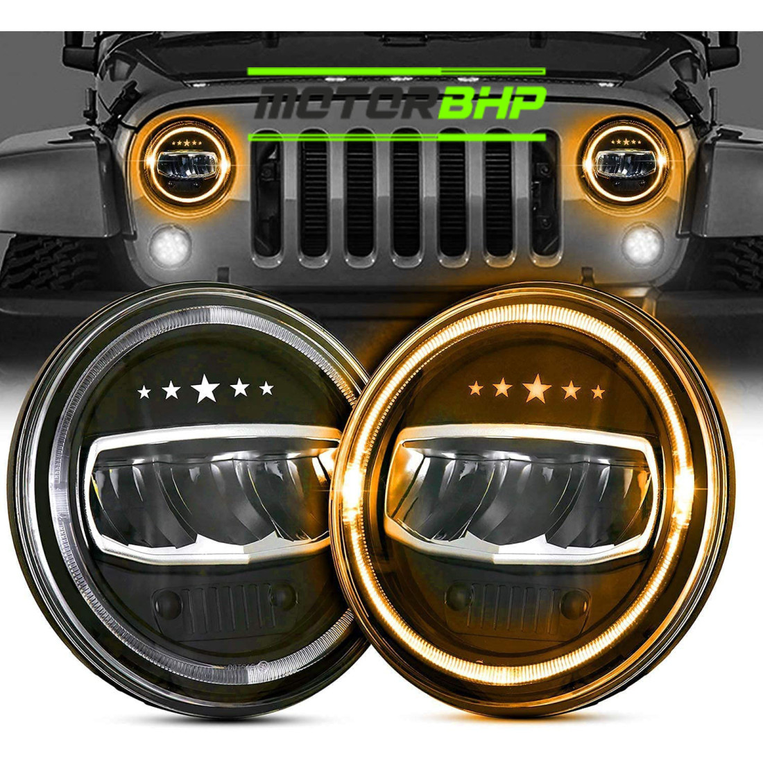 Buy Mahindra Thar LED Headlight With DRL G - Wagon Style ...