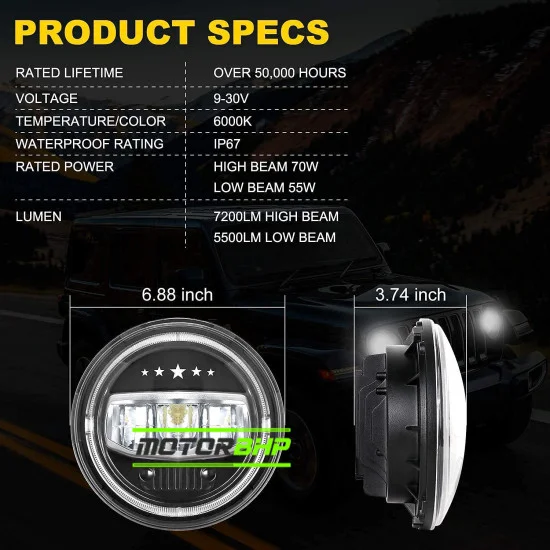 Buy Mahindra Thar LED Headlight With DRL G - Wagon Style ...