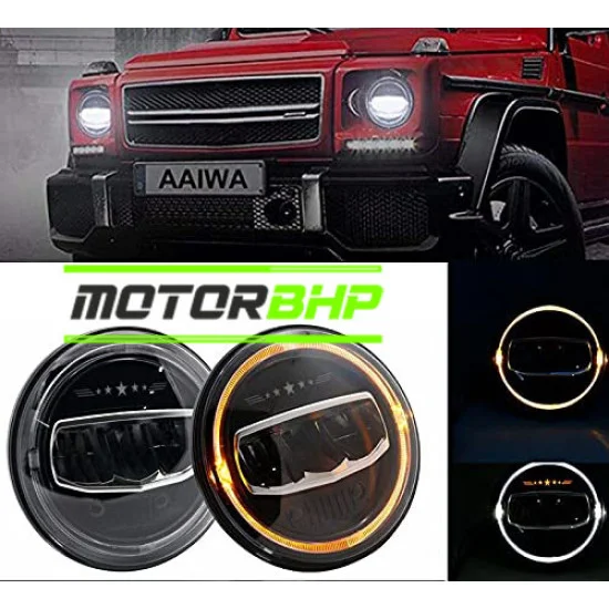 Buy Mahindra Thar LED Headlight With DRL G - Wagon Style ...