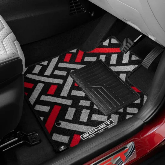 Buy Kia Sonet Carpet Mat-Geometric Pattern Car Accessories ...