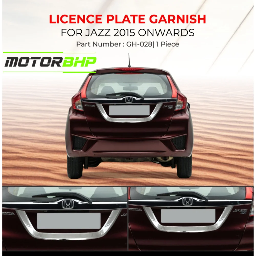 Honda Car Accessories : Buy Honda Jazz Licence Plate Garnish ...