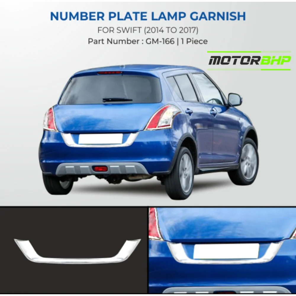 Buy Maruti Suzuki Swift Number Plate Garnish Car Accessories ...