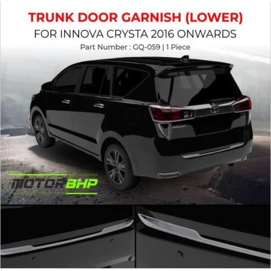 Buy Toyota Innova Crysta Trunk Door Garnish Lower Car Accessories ...
