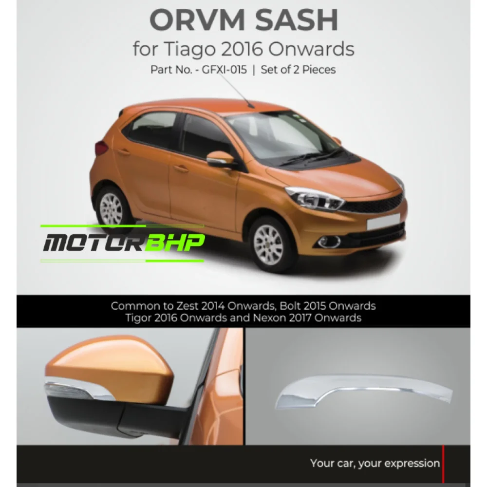 Buy Tata Tiago Chrome Ovrm Sash Chrome Visor Accessories ...