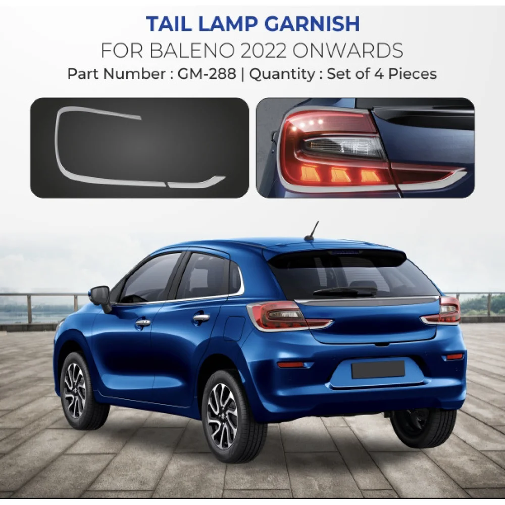 Buy Maruti Suzuki Baleno Car Tail Light Chrome Accessories ...