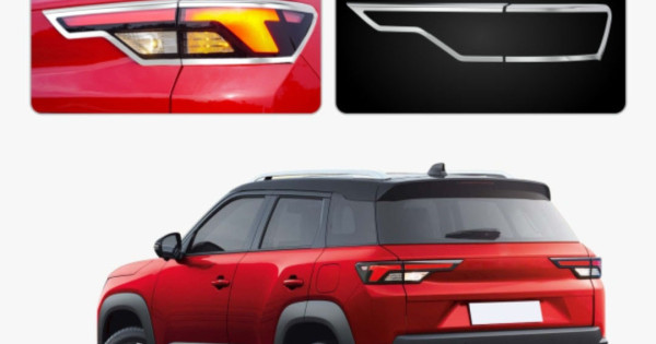 Buy Maruti Suzuki Brezza Tail Light Chrome Cover Car Accessories ...