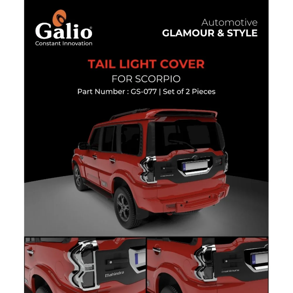 Buy Mahindra Scorpio Car Tail Light Chrome Accessories Online ...