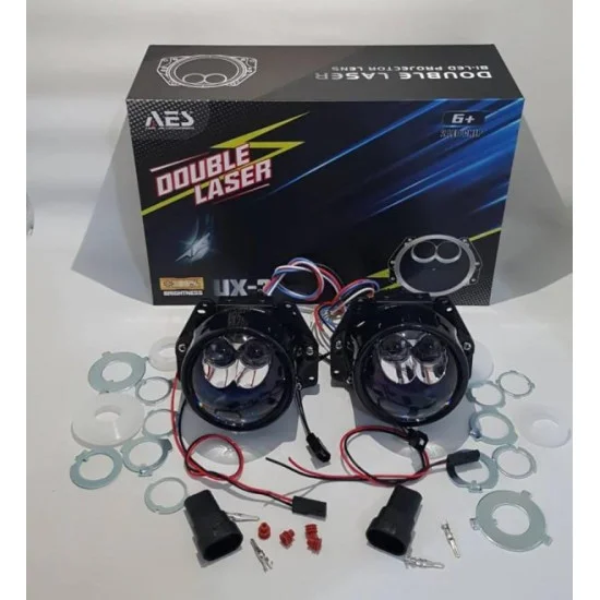 Mahindra Thar Accessories : Buy AES Double Laser UX2 Bi-Led ...