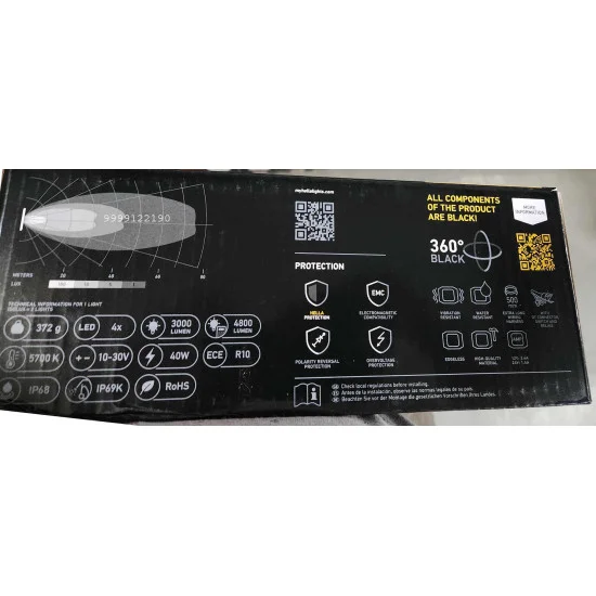 Buy Hella 4 Led Black Magic Cube Set 3.2 Flood Flush Online ...