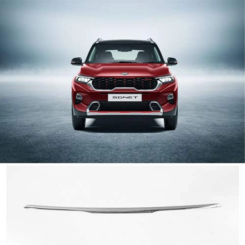Kia Sonet Accessories : Buy Kia Sonet Car Bonnet Chrome Accessories ...